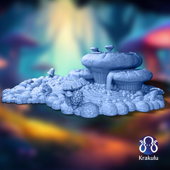 3D Printable Mushroom Hot Springs by Krakulu